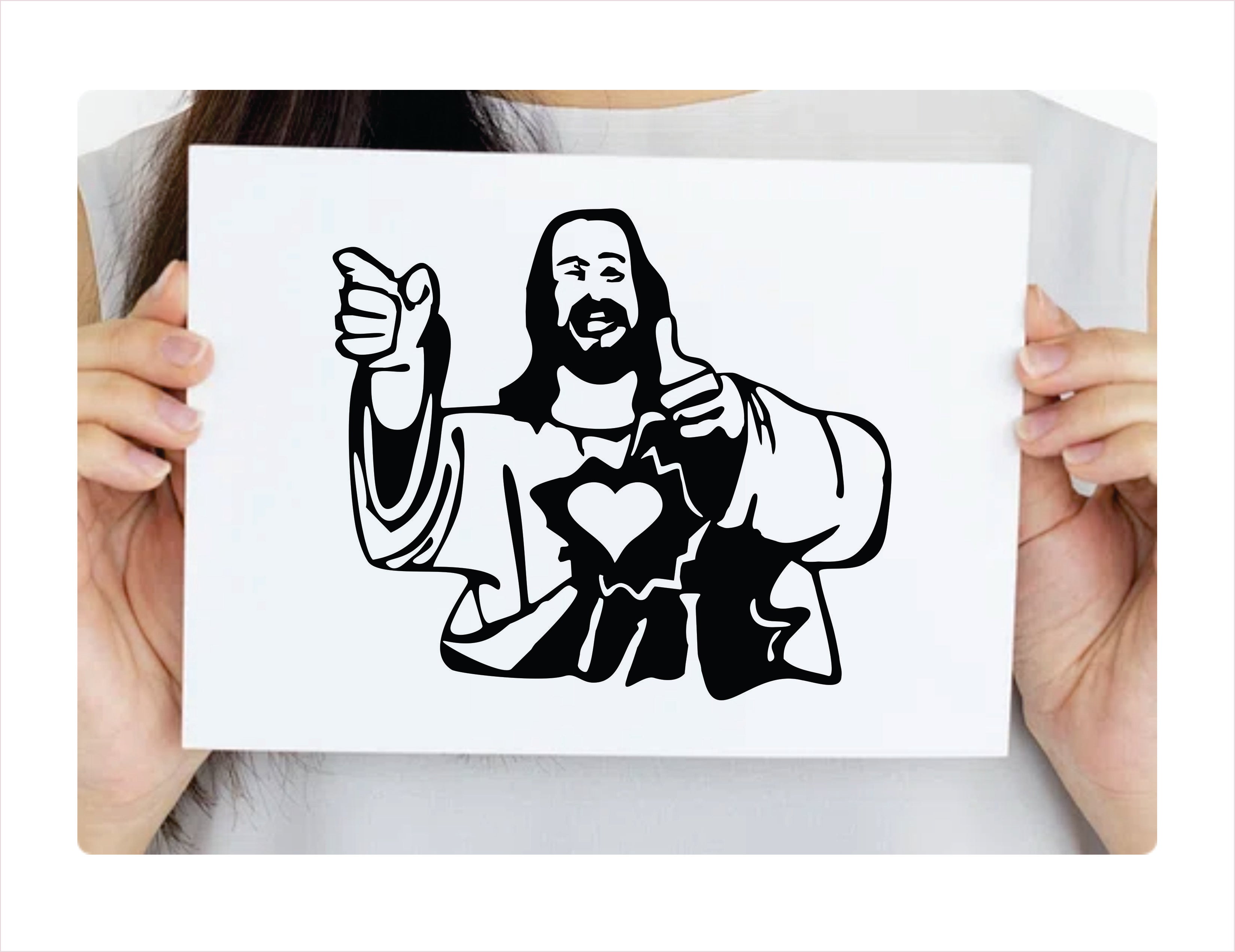 Jesus Thumbs Up Vinyl Decal Sticker - Waterproof Car Decal | EcoRootStore